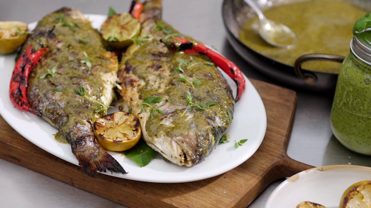 Grilled Sea Bream with Green Seasoning - by Andi Oliver | Seafood ...