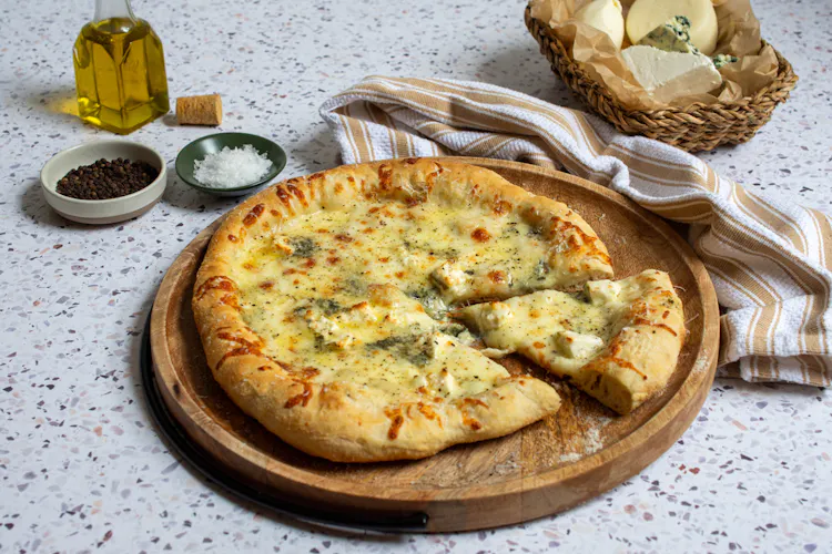 Our Italian Kitchen Quattro Formaggi Pizza With A Twist Pizza Quattro